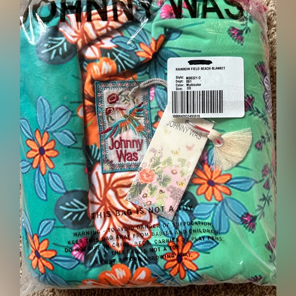 Johnny Was | Accessories | Nwt Johnny Was Rainbow Field Beach Blanket ...